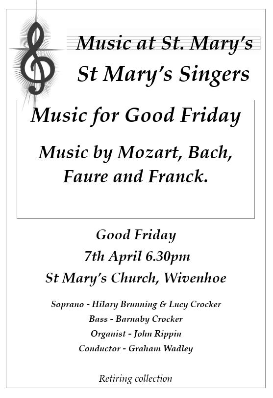 Music for Good Friday | stmaryswivenhoe