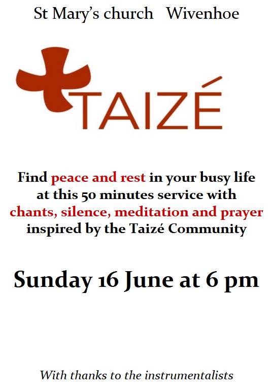 Taizé on Sunday 16 June | stmaryswivenhoe